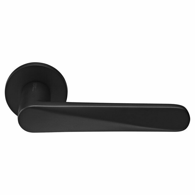 MORELLI MH-58-R6 BL черная дверная ручка для входной и межкомнатной двери, стильная