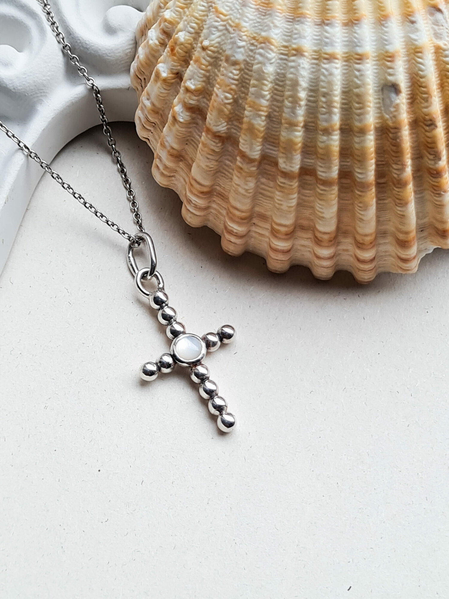 Подвеска, серебро, 925 проба, перламутр