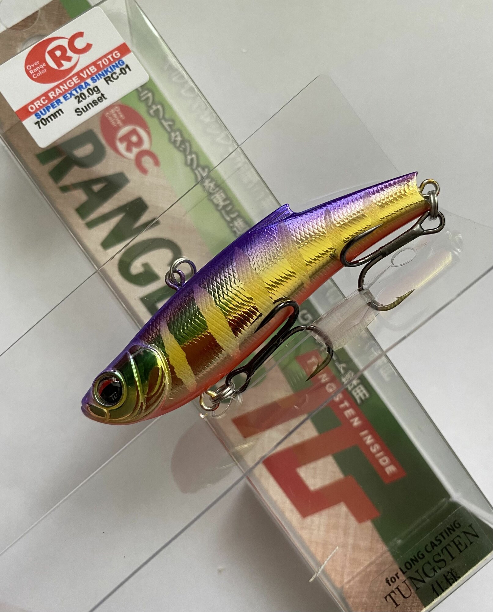 Раттлин Bassday Range Vib 70TG 20g цвет #RC-01 Светонакопительный! #бассдэй #япония