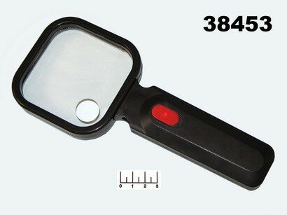 Лупа с подсветкой 4LED 3* 80*80мм ZM-8080B