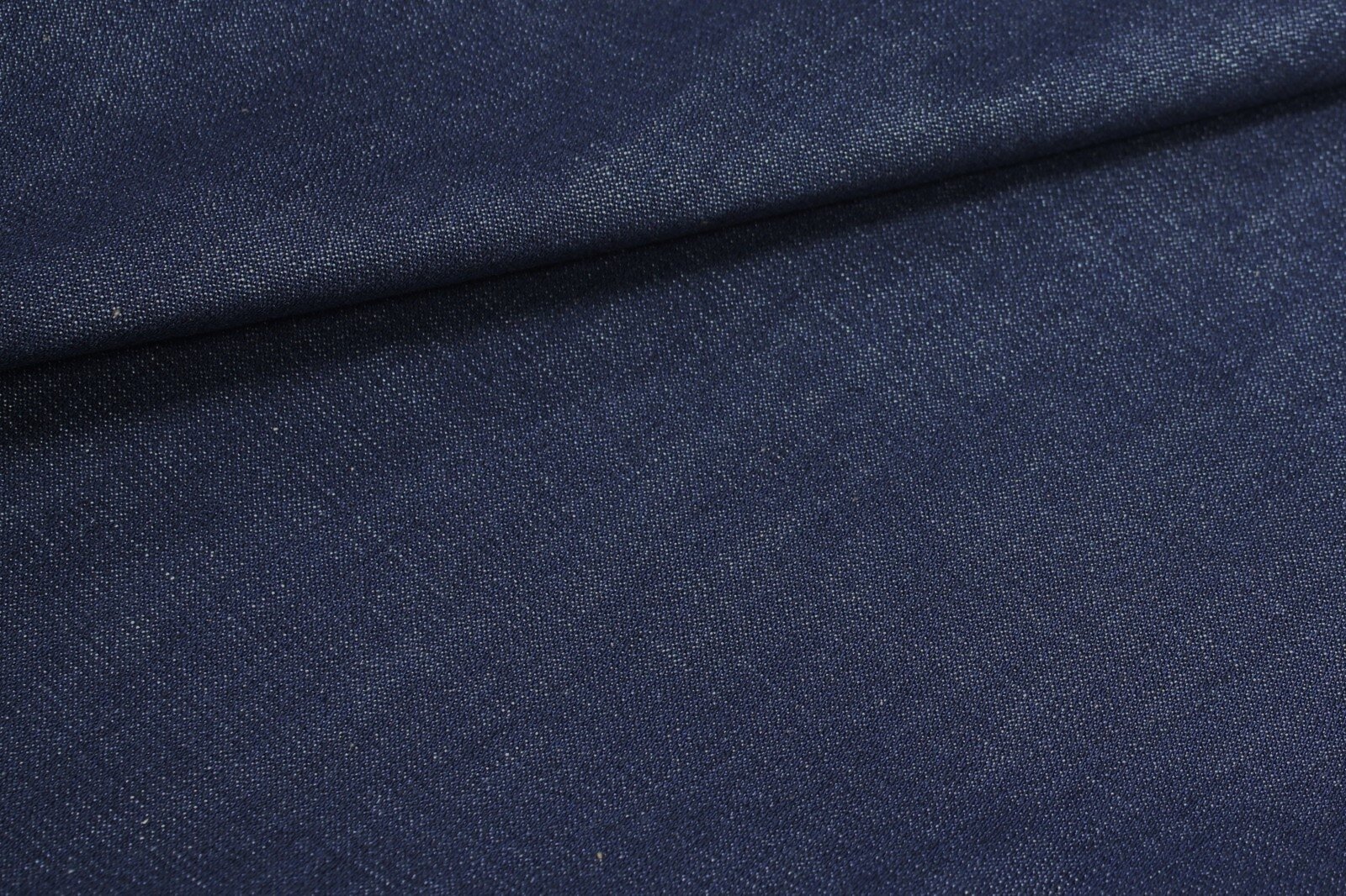 Ткань Джинс Kuroki Denim плотный тёмно-синий, ш148см, 0,5 м