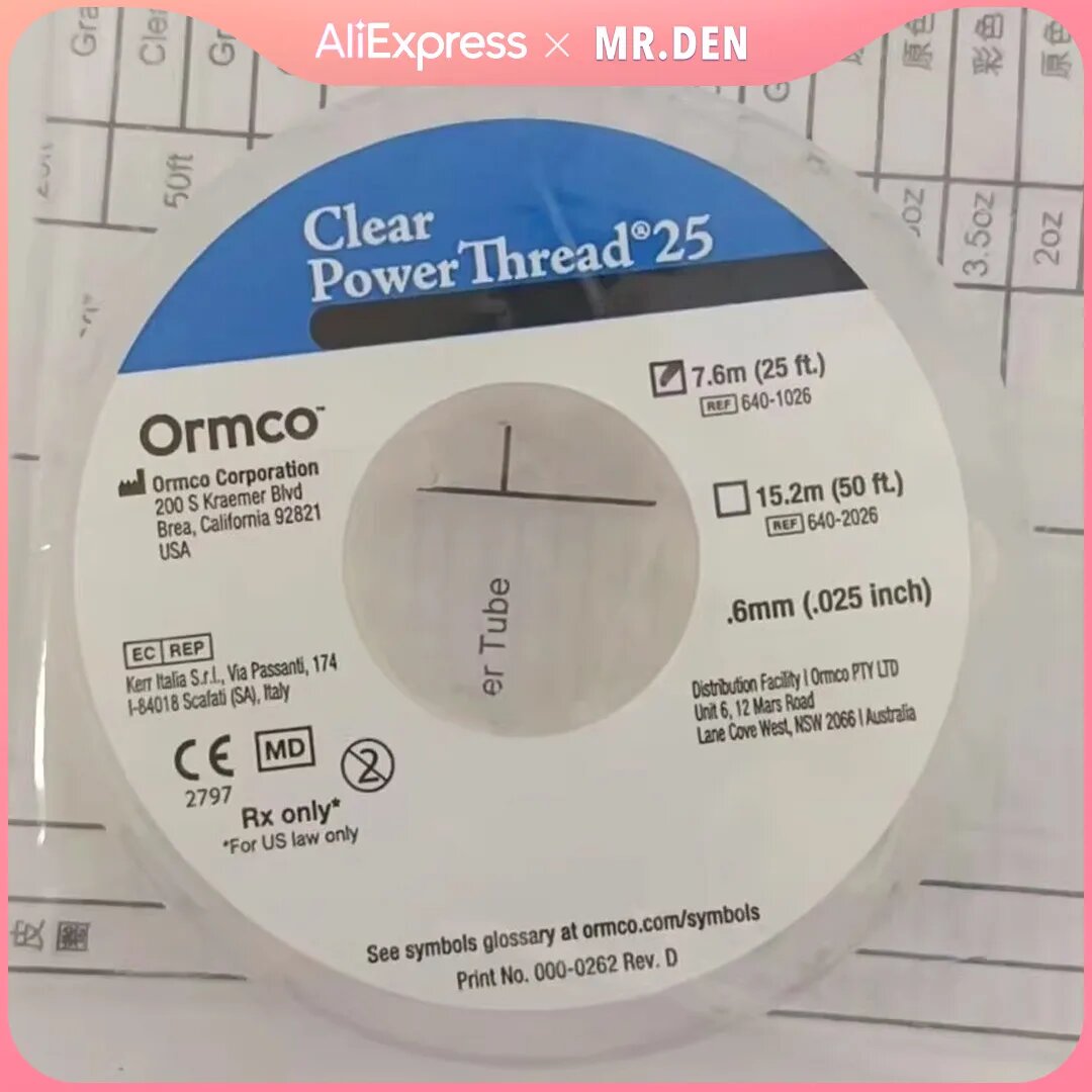 Ортодонтические резинки MR DEN Ormco 639-0002 Short Clear