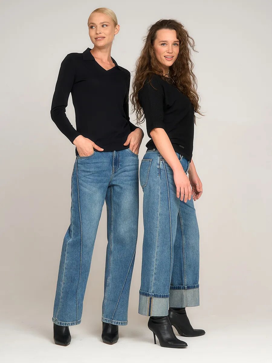 Джинсы широкие 