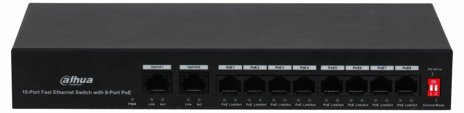 РОЕ коммутатор Dahua DH-PFS3010-8ET-65