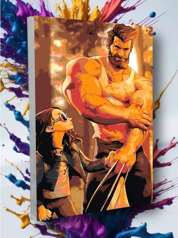 Картина по номерам Росомаха, Люди Икс, X-Men 40х50