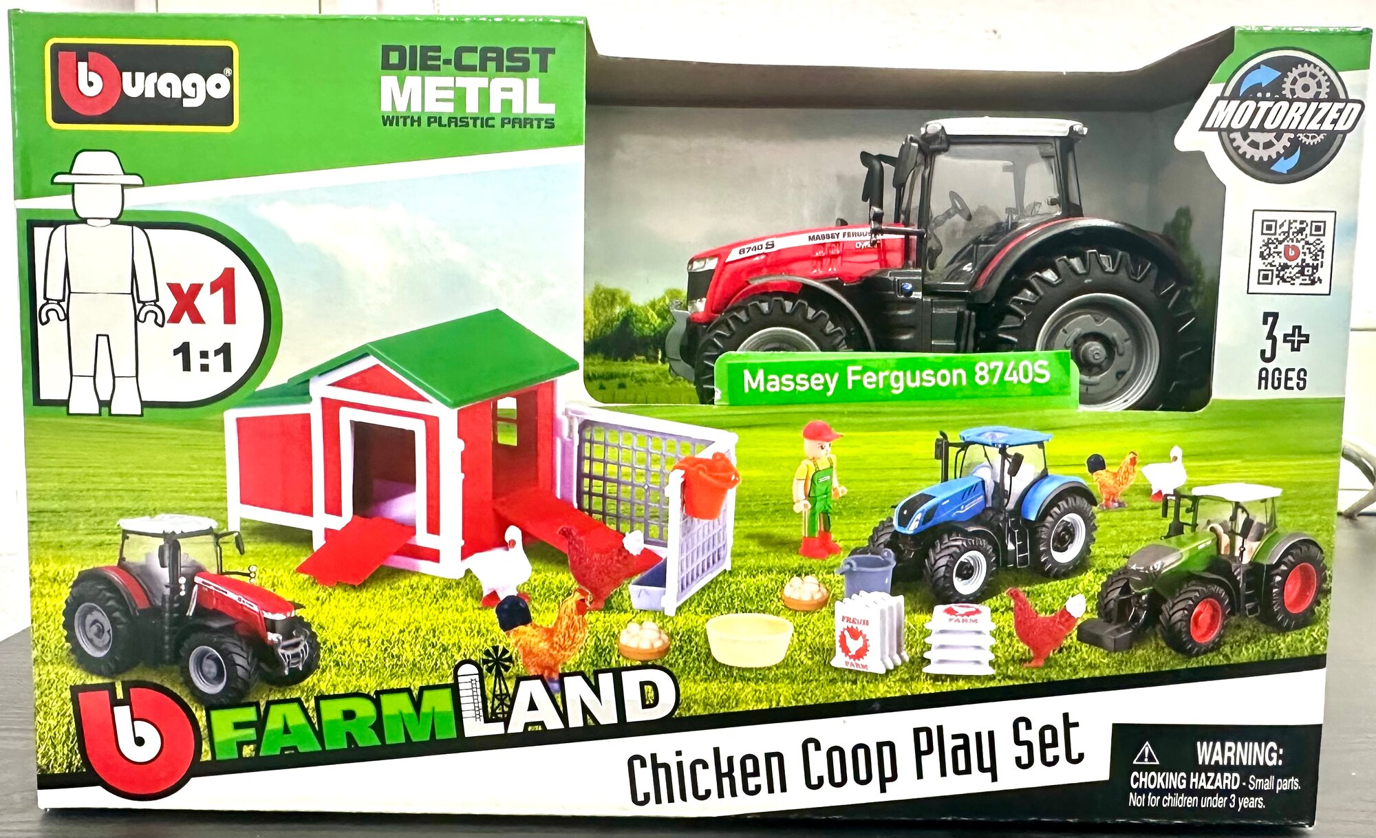 Игровой набор Bburago Massey Ferguson 8740S 18-31681