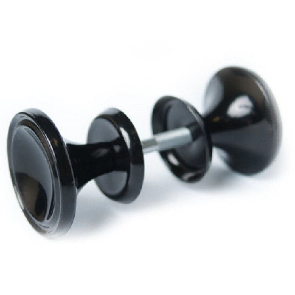 Ручка-кнопка алюминиевая черная