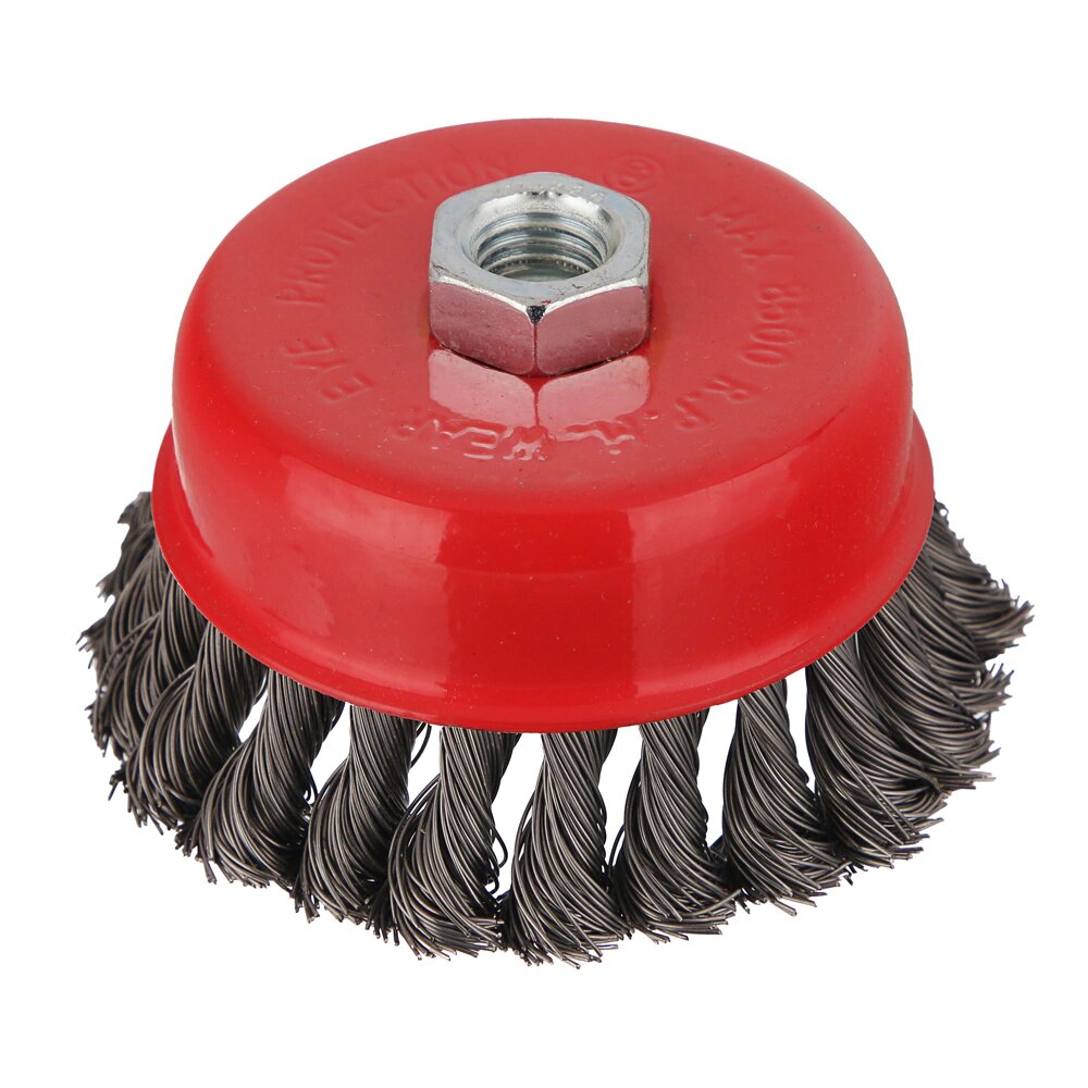 Щетка-насадка DORN для УШМ крученая чашечная М14х100 мм