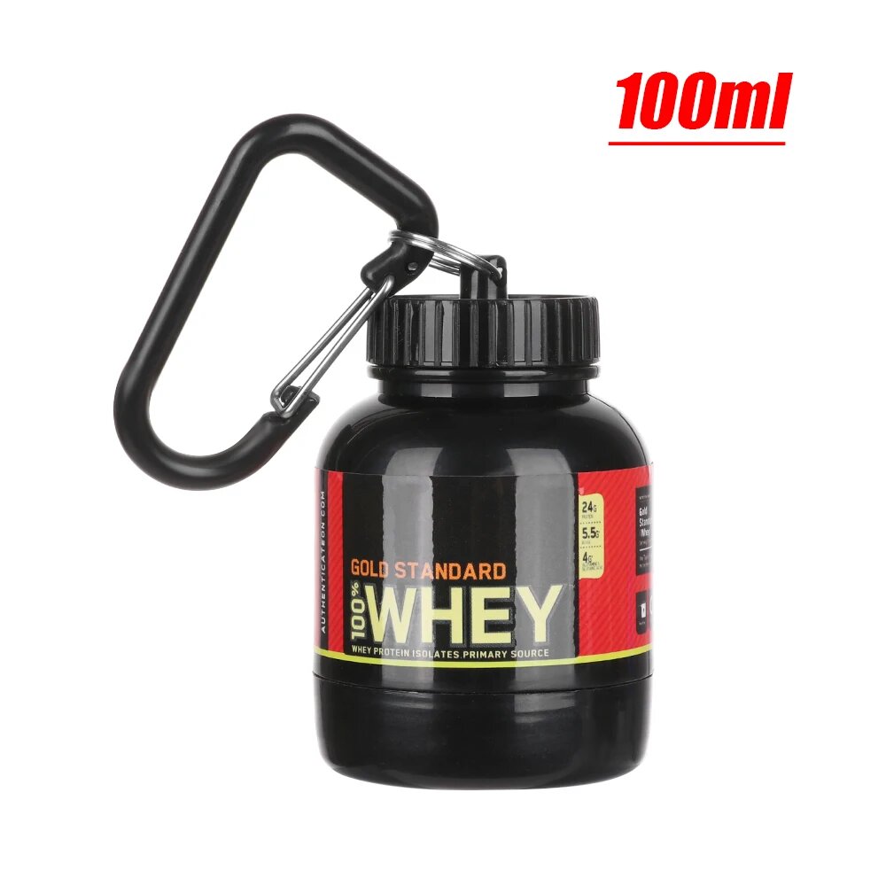 Мини-бутылка для протеина 100/200 мл Черный, 100ml-01