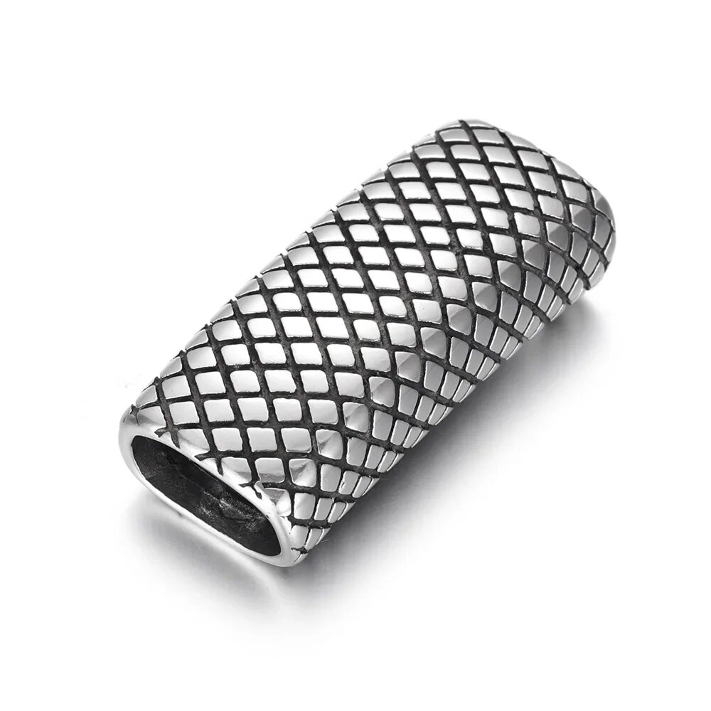 Бусины-Слайдеры нержавеющей стали EMBLAASK 12*6 мм для браслетов Grid