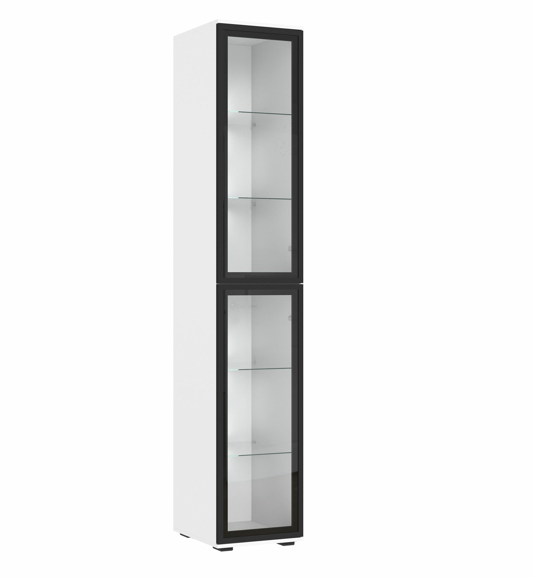 Пенал Норд со стеклянными дверцами 400мм Белый