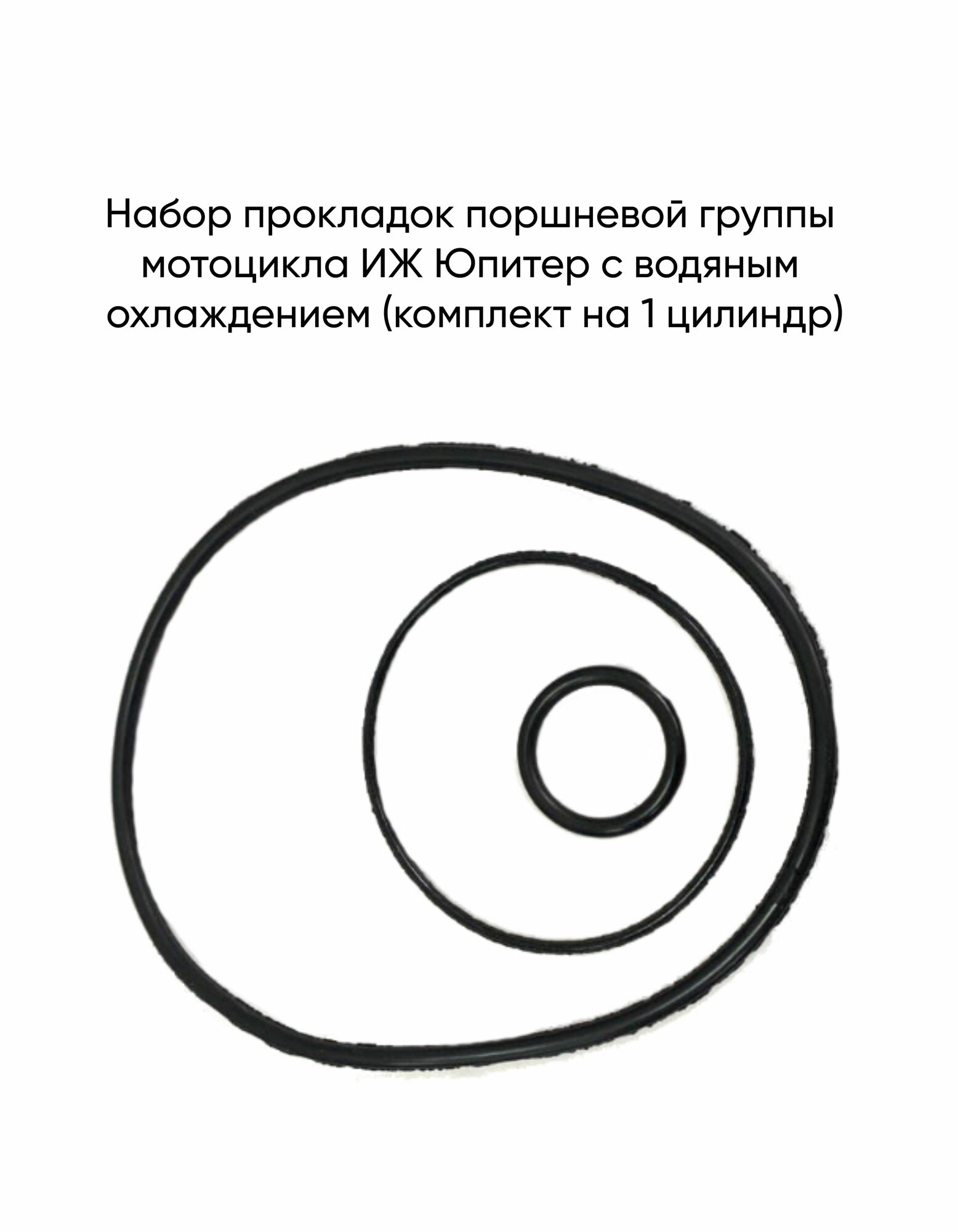 Набор прокладок поршневой группы мотоцикла ИЖ Юпитер с водяным охлаждением (комплект на 1 цилиндр)