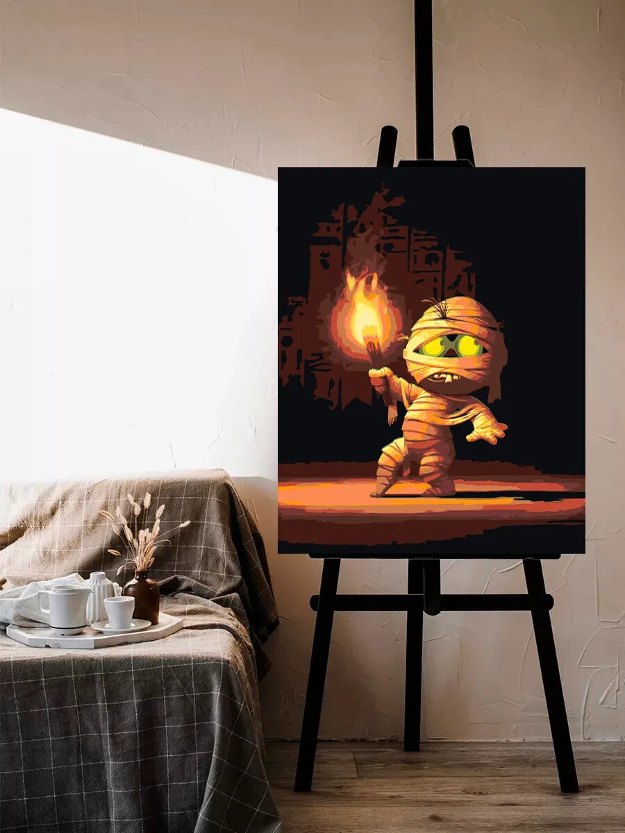 Картина по номерам Мумия Мультяшная Монстры Хэллоуина