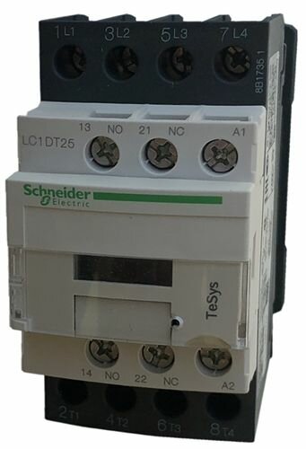 LC1DT25M7 Schneider Electric, Контактор 4P, 25А, Кат: 220В 50/60Гц, но+НЗ.
