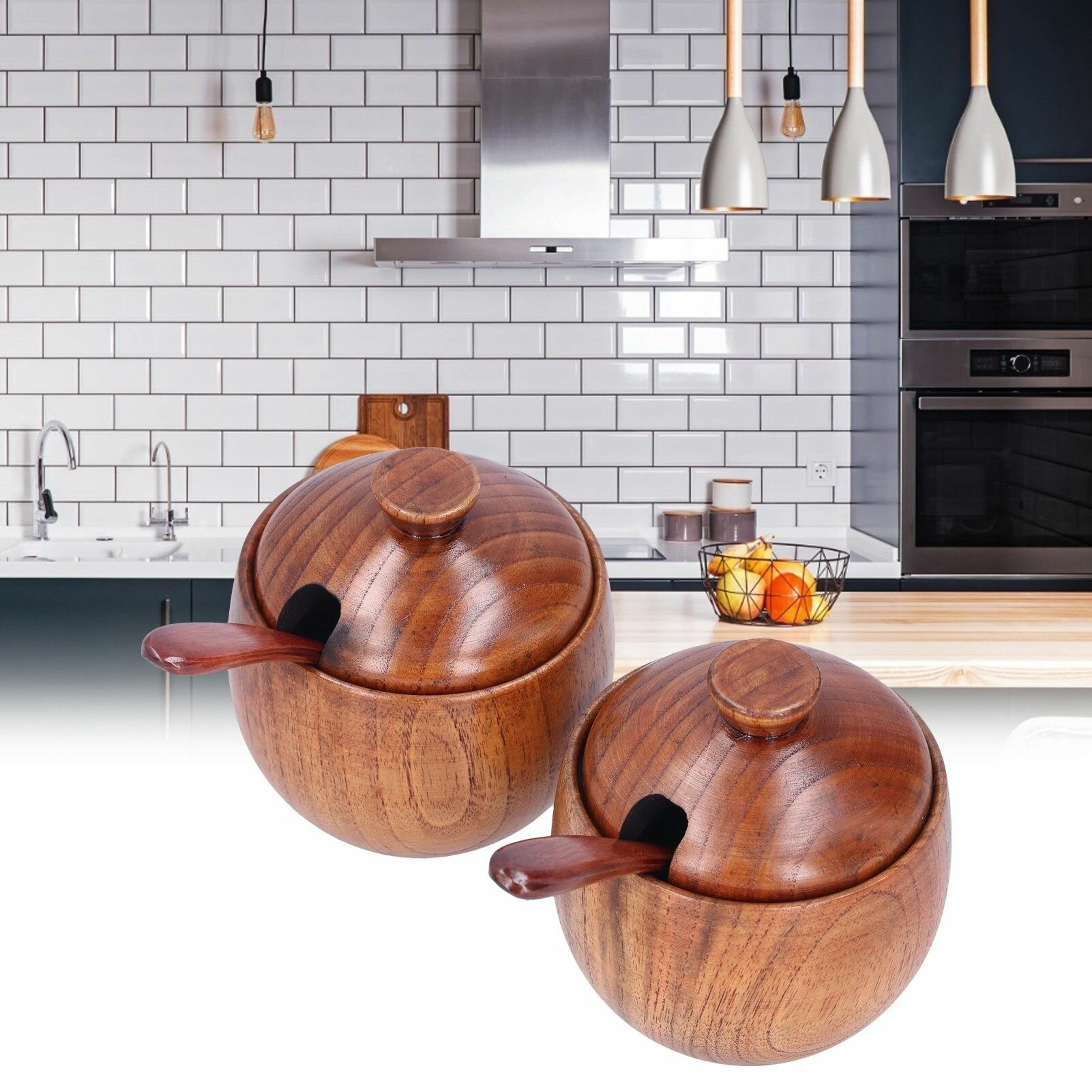 Горшок для приправ, деревянная соль, нетоксичный контейнер для соли без запаха, банка для специй с крышкой, кухонный инструмент