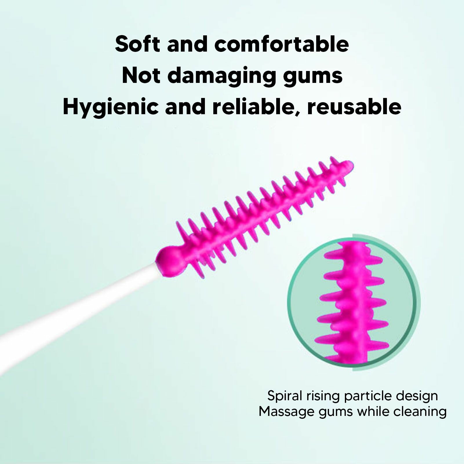 200 шт. одноразовые межзубные щетки мягкие силиконовые зубочистки для чистки зубов нить для ухода за полостью рта фиолетовые