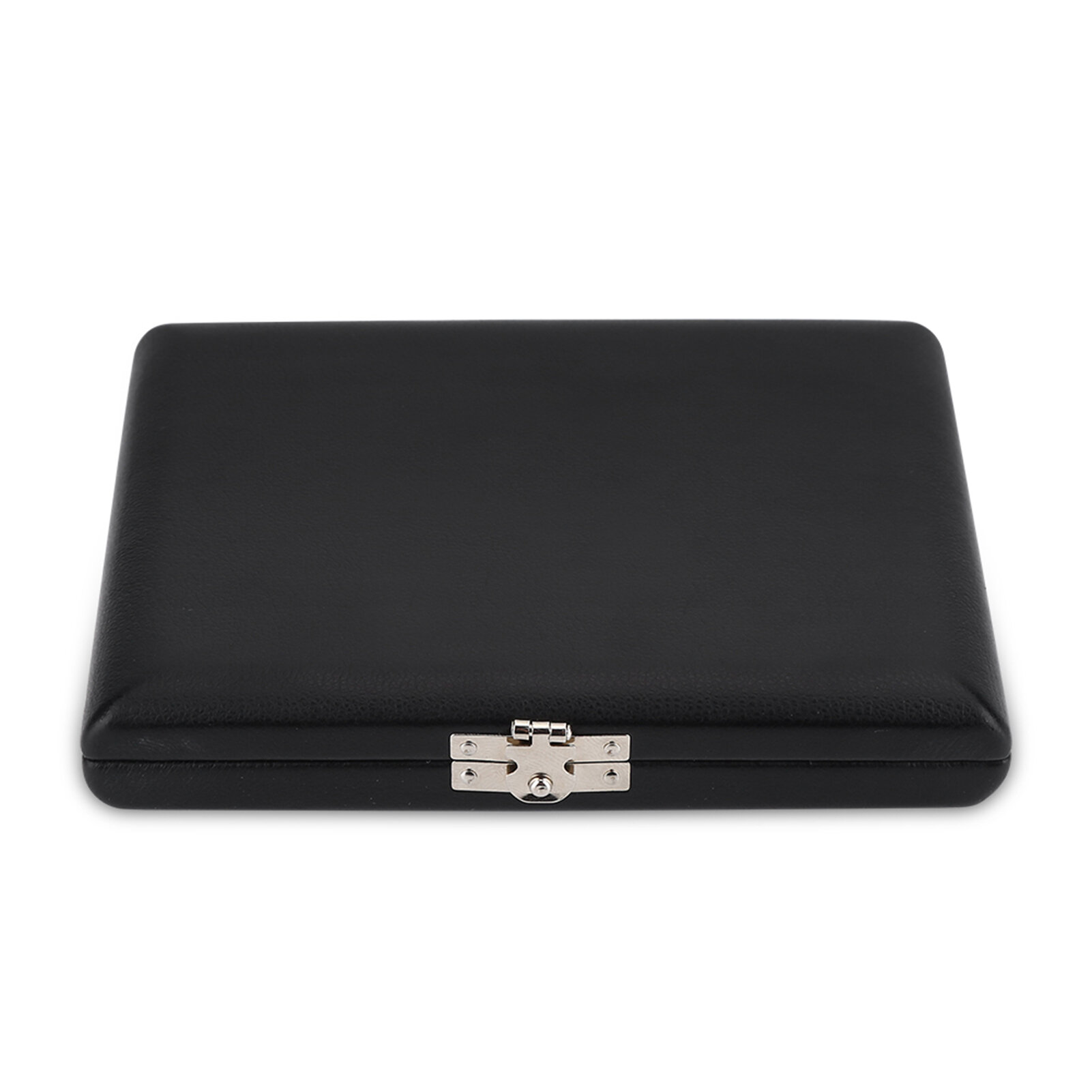 Контейнер для реeds саксофона и кларinetа с черной обложкой из ПУ кожи, кейс с слотами для 6 штук реeds, материал дерево+ПУ кожа+стекло, размер approx. 120 x 90 x 20мм, вес approx. 132г