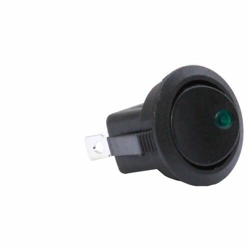 Клавиша 12V 16А круглая черная с зеленой LED подсветкой (3конт.) ON-OFF TM Nord YADA Nord YADA 905475