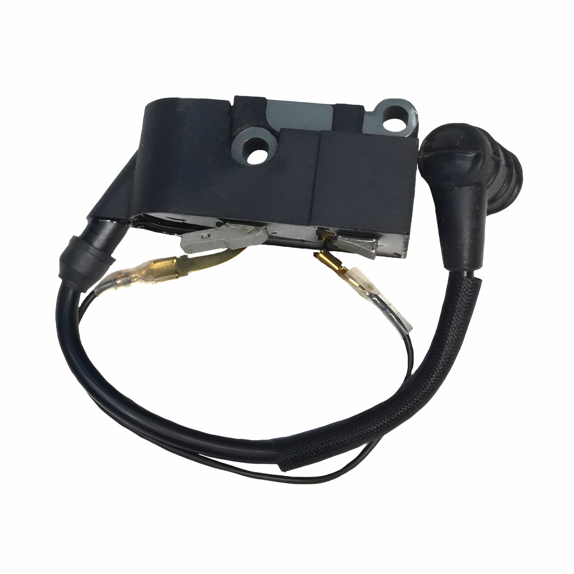 Катушка зажигания (магнето) с бронепроводом подходит для китайских бензопил объемом 45-52 см3