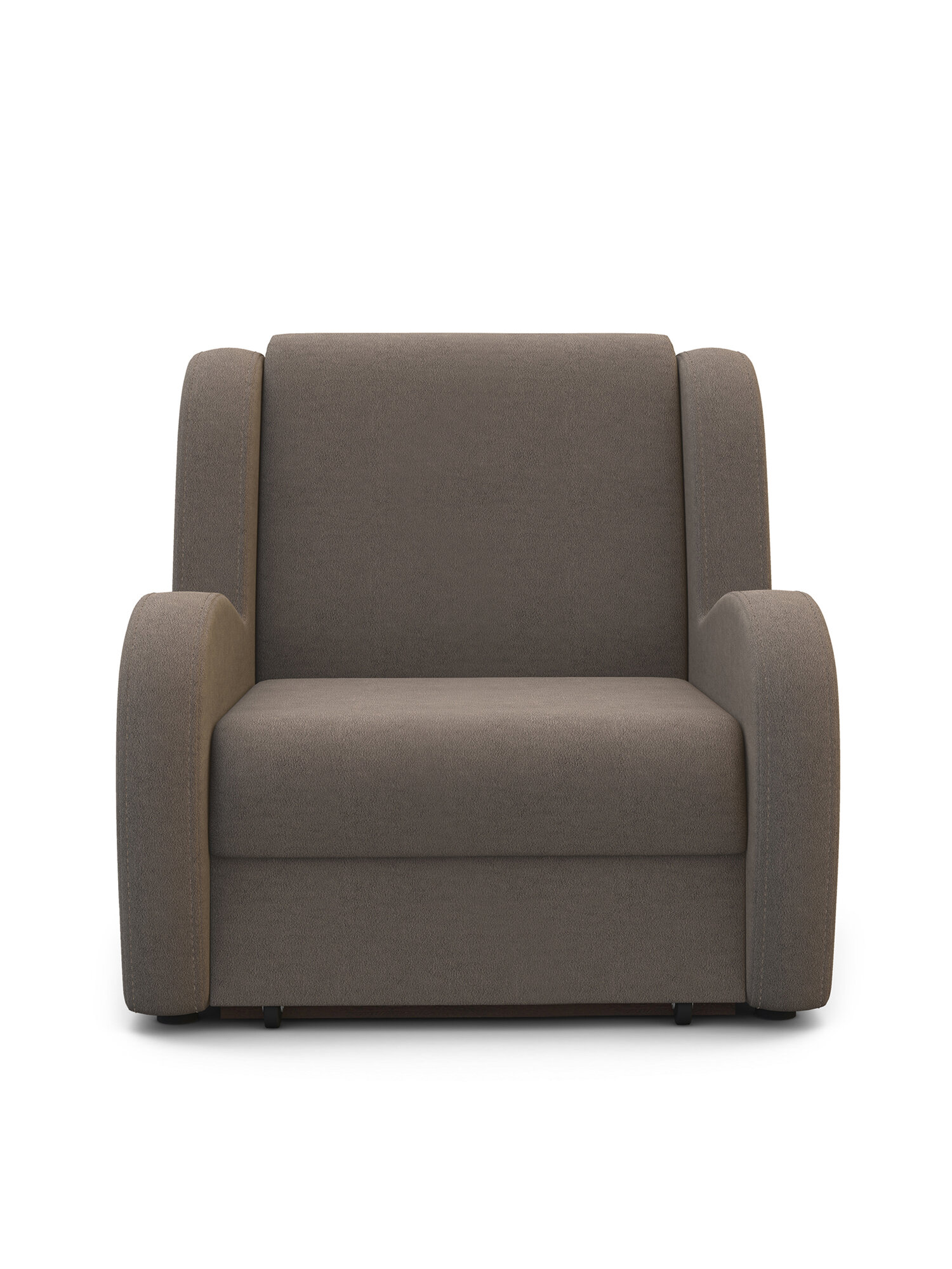 Кресло-кровать Барон, спальное место 80х194 см, механизм аккордеон, велюр светло-коричневый