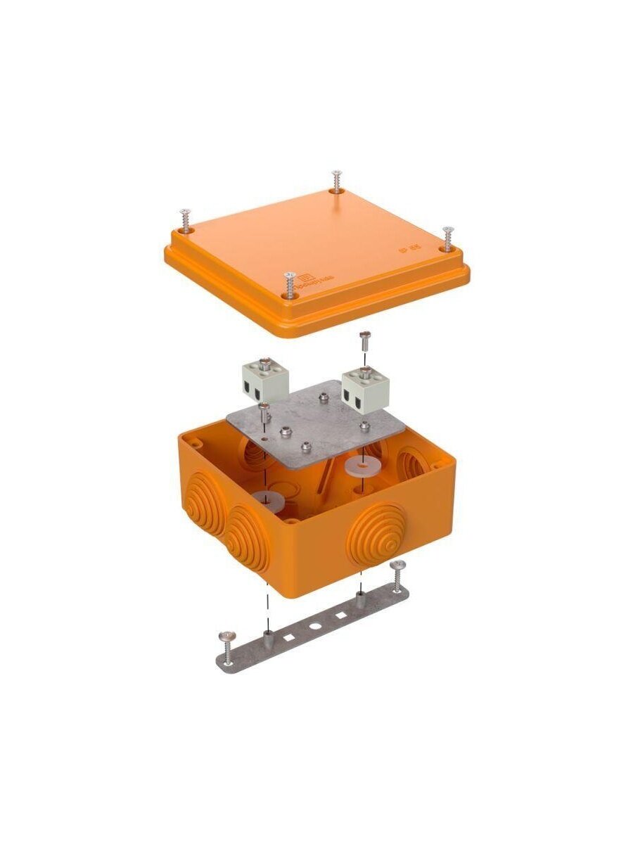 Коробка огнестойкая ОП 40-0300-FR6.0-4 Е15-Е120 100х100х50 Промрукав 40-0300-FR6.0-4