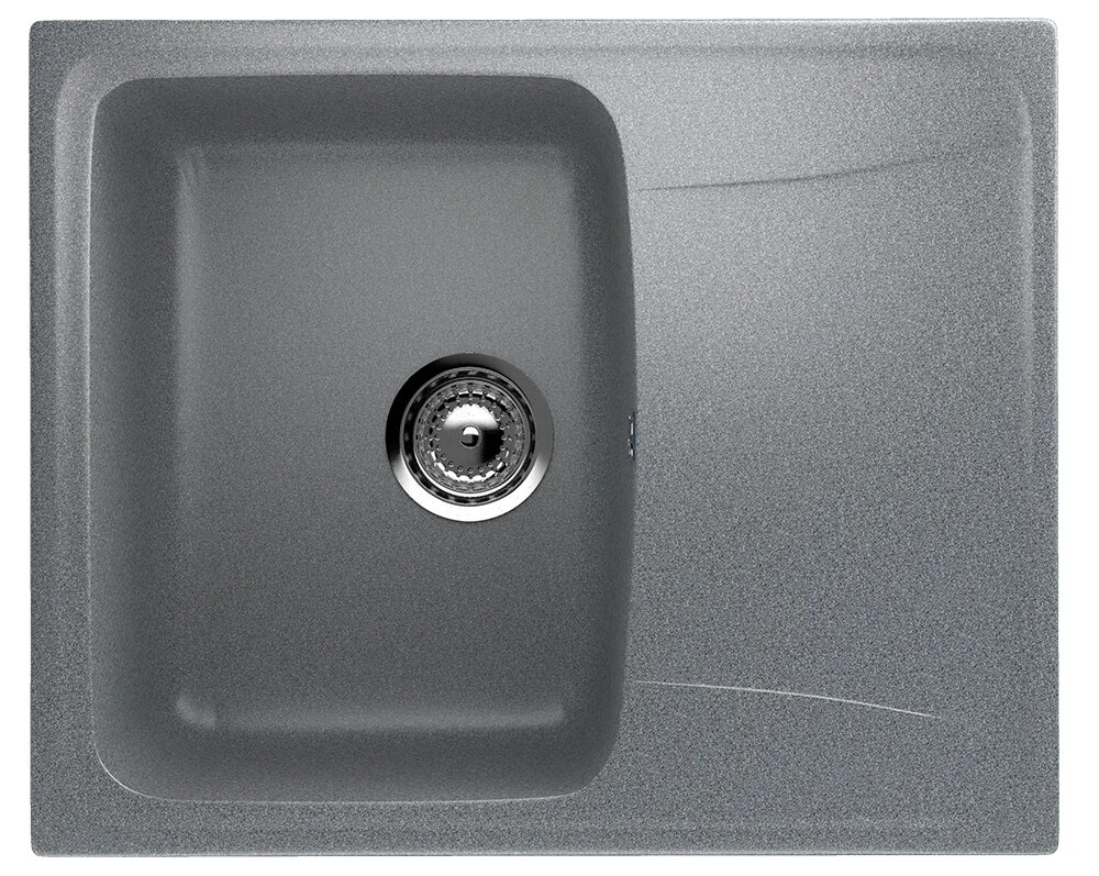 Мойка кухонная Ulgran U-201 -309 прямоугольная, 47x58, мойка для кухни, с крылом, серая, матовая