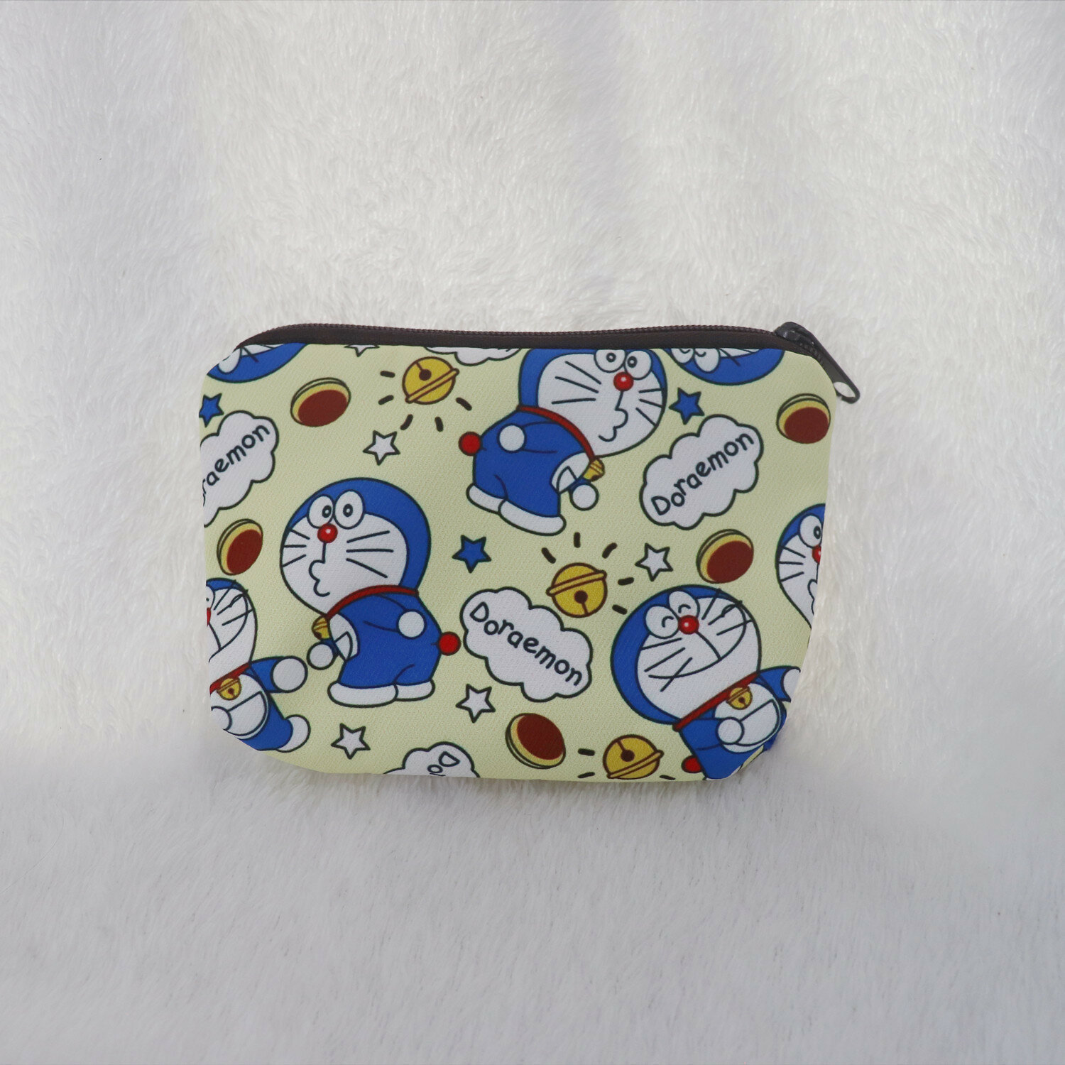 Miniso Кошелек для монет Дораэмон, караоке-цепочка, мягкий, компактный, портативный, милый мультяшный принт, креативный женский кошелек для монет.