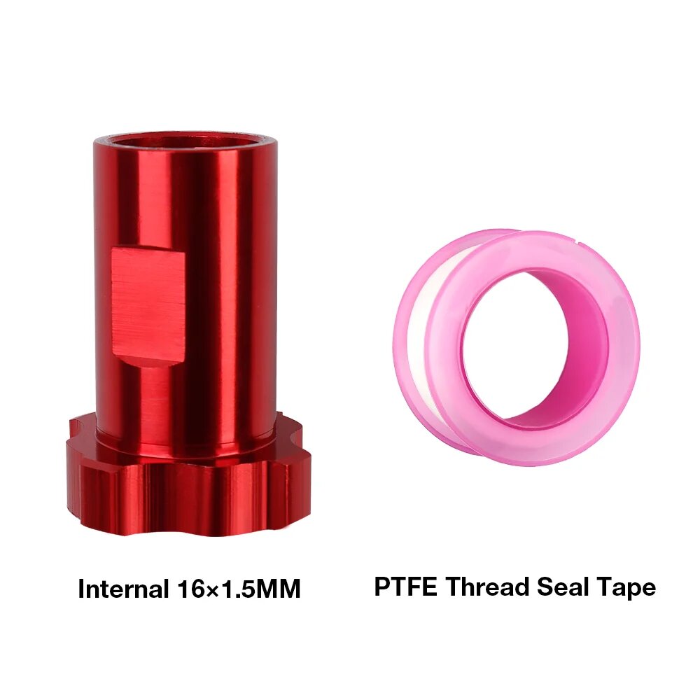 Быстросъемные адаптеры для распылителей HVLP TEMPS DETIR M16X1.5 female-red