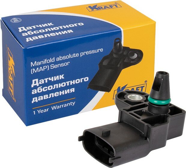 Датчик абсолютного давления во впускном трубопроводе KRAFT KT 500802 Ваз 2190-2194, Lada Vesta Mot.1.6l 16v