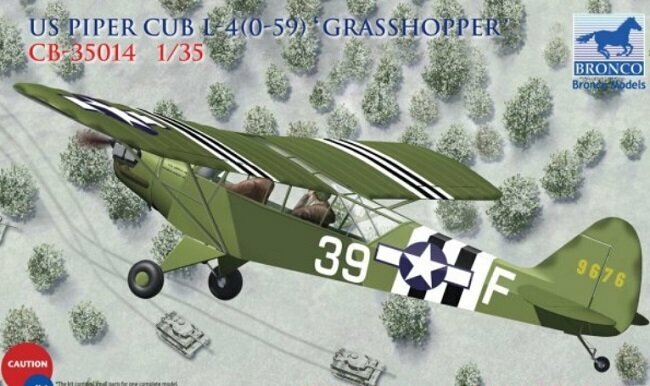 CB35014 Bronco Models Самолет US Piper Cub L-4 (0-59) "Grasshopper" 1/35