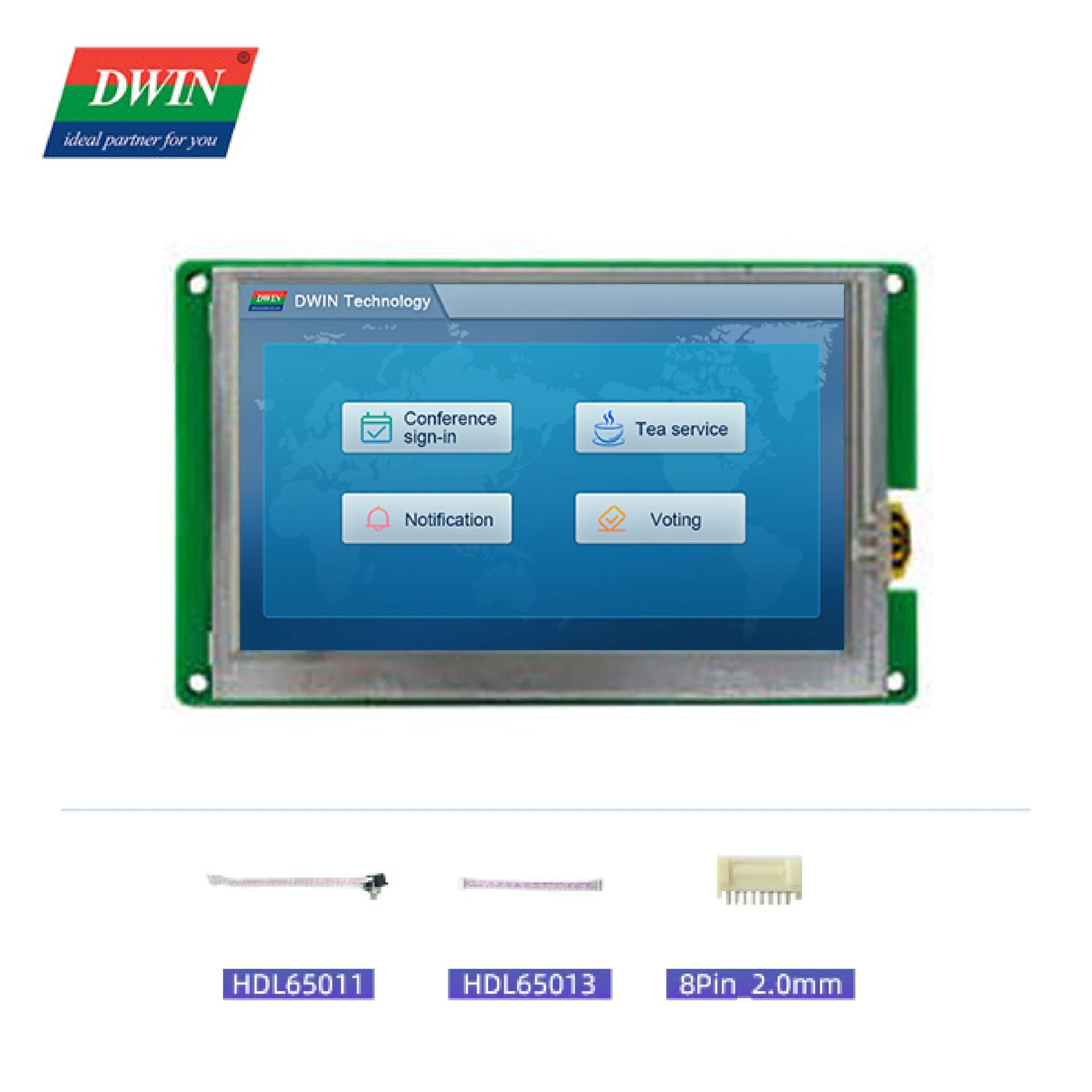 DWIN DMG80480T043_09W ЖК-дисплей 4,3 дюйма RTP And Accessory