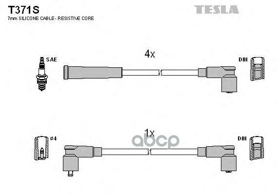 Провода зажигания TESLA арт. T371S
