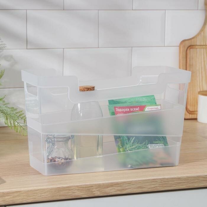 Контейнер для хранения Tule, 7 л, 33.8×13×20.1 см, цвет прозрачный