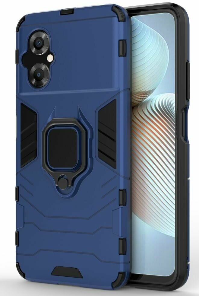Чехол противоударный для Xiaomi Poco M5 и Poco M4 5G / Поко М5 и Поко М4 5G (Темно-синий)
