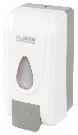 Дозатор для жидкого мыла-пены Лайма Laima Professional Economy, наливной, 1 л, ABS-пластик, белый, 607322, X-2228-F1