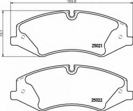 К-т торм. колодок FR R.ROVER III 06-12 Brembo P44024