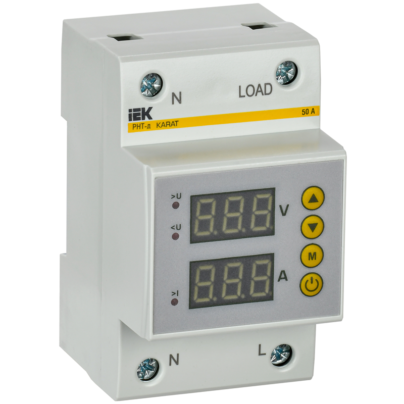 Реле напряжения и тока РНТ-д 1-ф. 54мм 50А, IEK IVC31-1-50 (1 шт.)