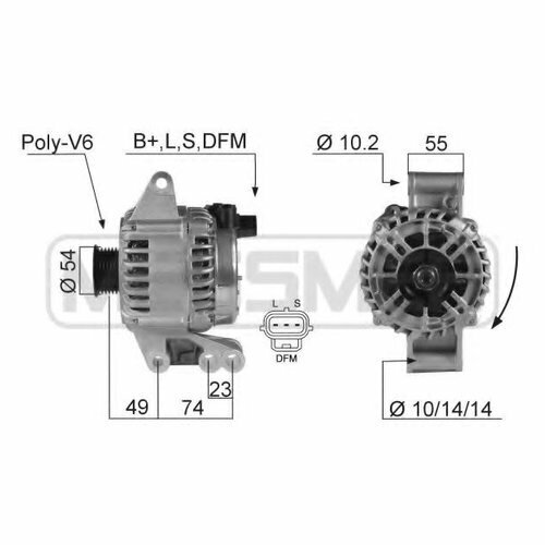 Генератор Era 210359 для Ford Fiesta V, KA, STREET KA RL2