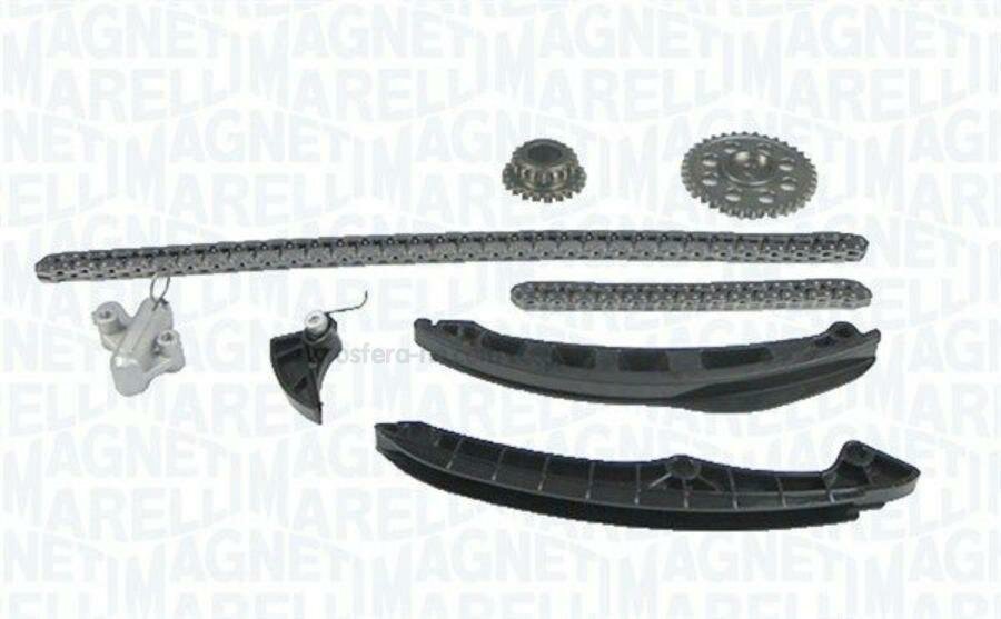 MAGNETI MARELLI 341500000890 Ремкомплект ГРМ [2 цепи, 2 натяжителя, 2 успокоителя, 2 звездочки ]
