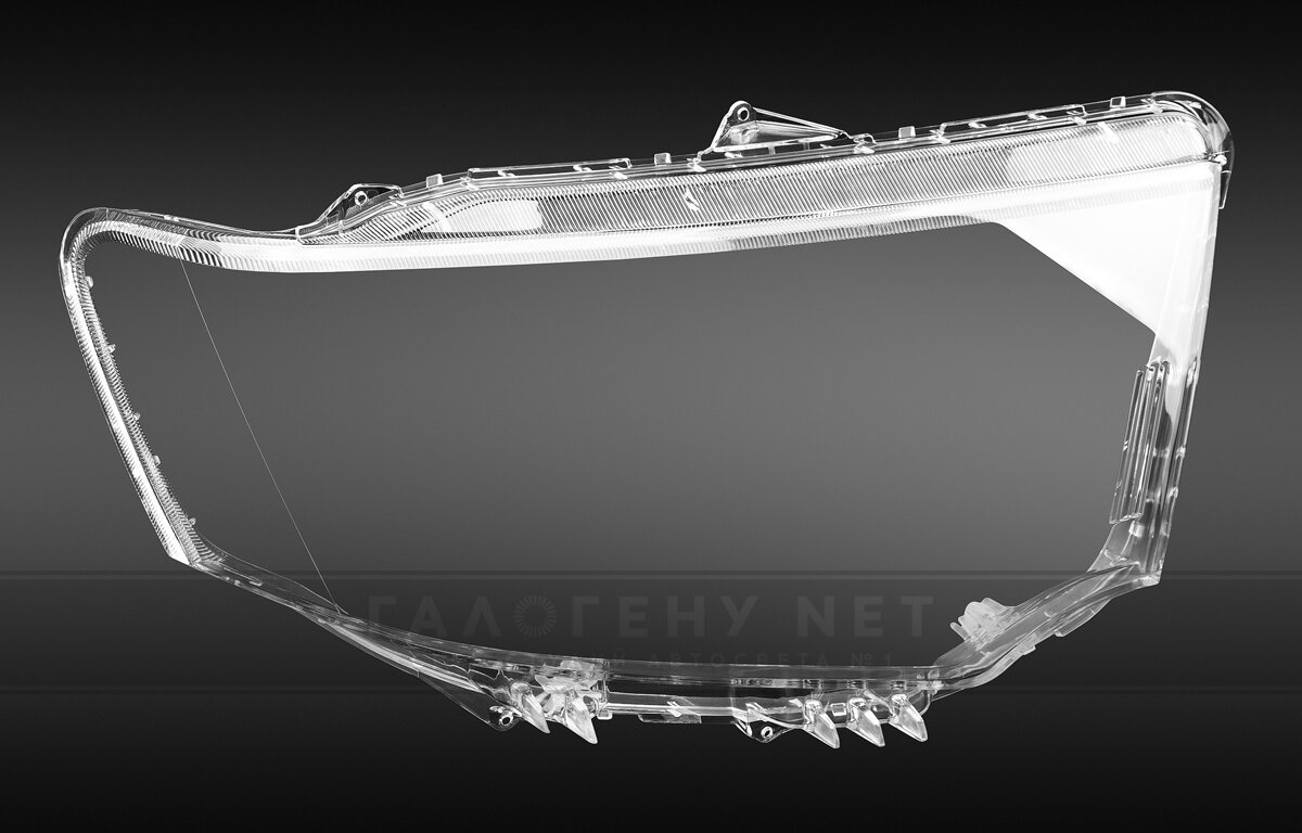 Стекло фары Mitsubishi Pajero Sport 2 2008-2016, правое, GNX, поликарбонат, для автомобилей Митсубиси Паджеро Спорт