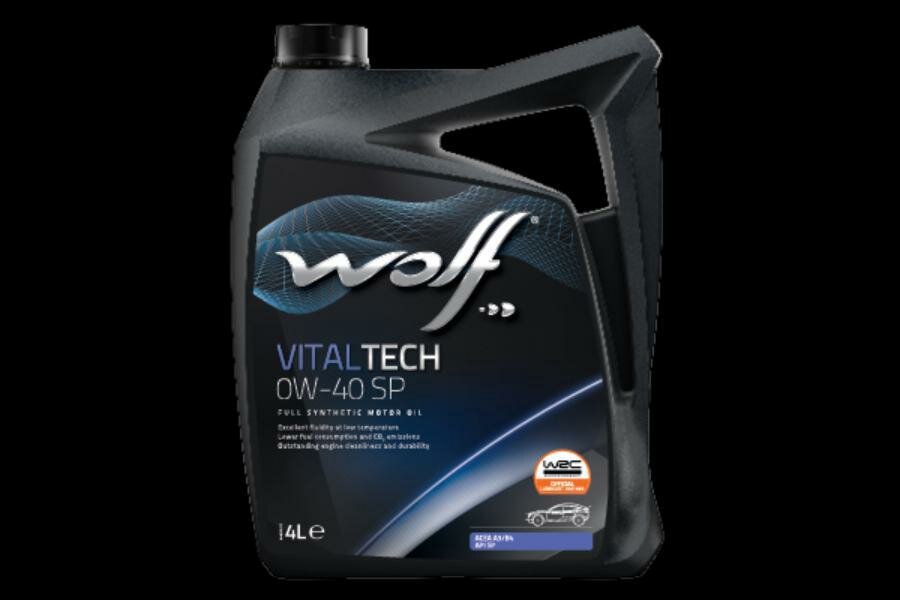 WOLF OIL 1048898 Масло моторное WOLF VITALTECH 0W-40 SP 4L
