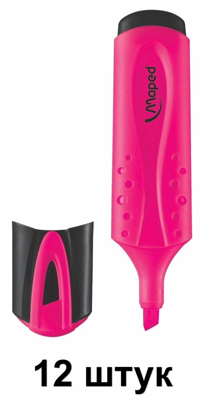 Maped Текстовыделитель Fluo Pep's Classic Розовый, 1-5 мм, 12 шт