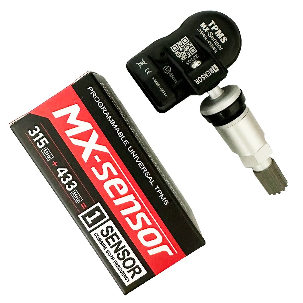 Программируемые датчики TPMS 2 в 1, 433 МГц + 315 МГц, поддержка программирования с Metal Valve