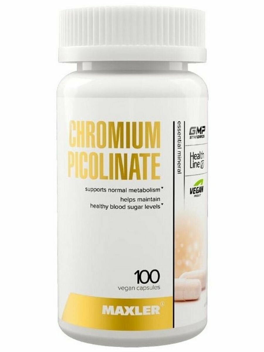 Добавка пищевая Maxler Chromium Picolinate, 250 мг, 100 капсул
