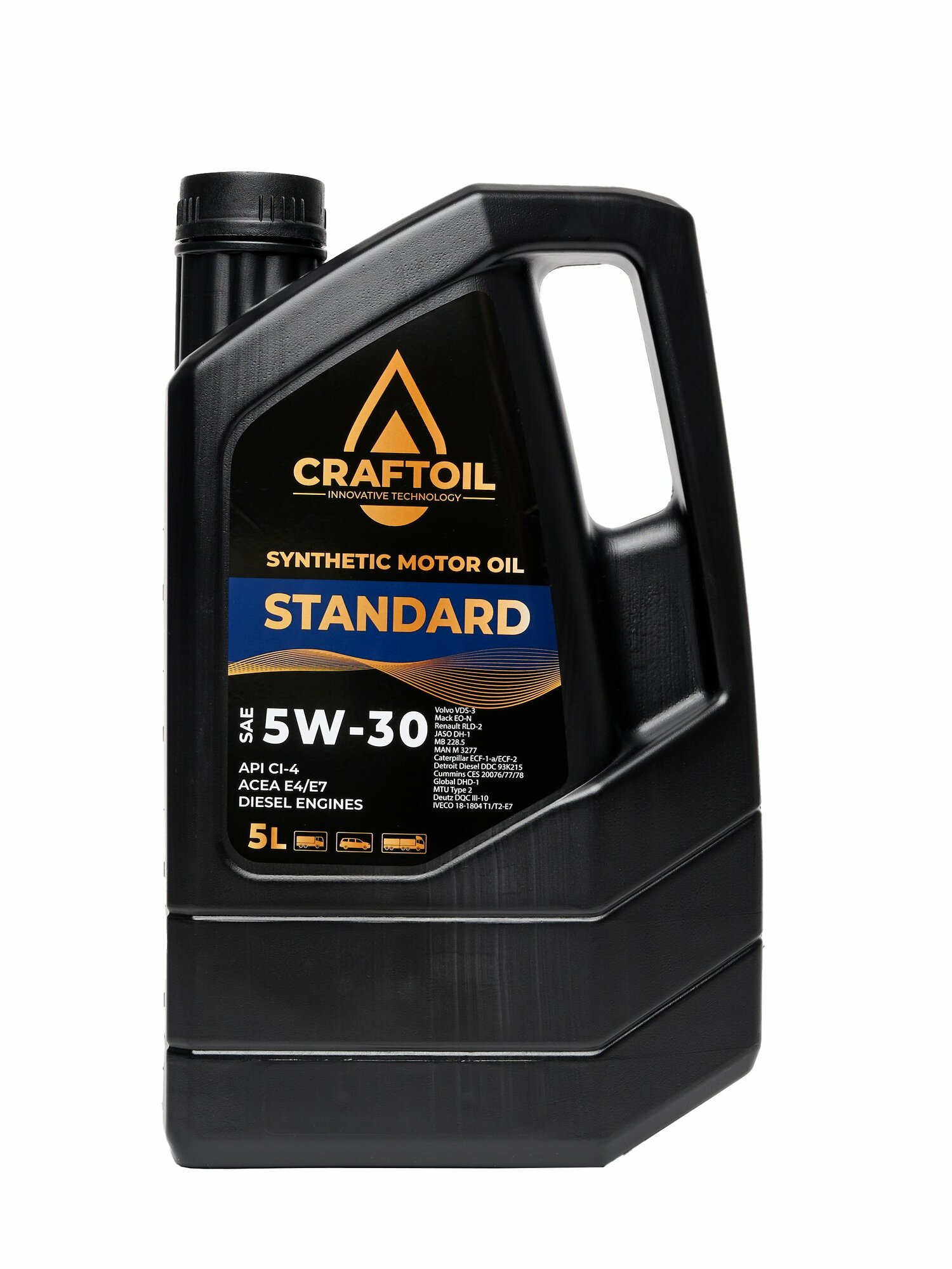 Масло моторное SAE 5W-30 Diesel API CI-4 (дизель) канистра 5л