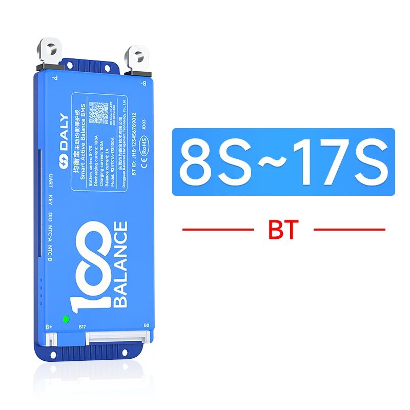 Daly bms Smart bms wifi bluetooth 100-250A для литий-ионных аккумуляторов 100A, 8-17s bt