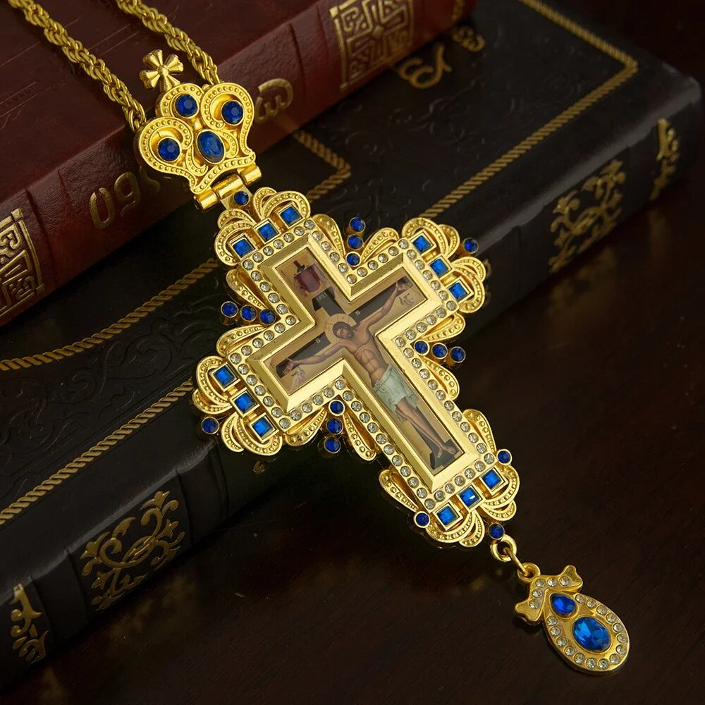 Христианский крест HTISOK из металла G BLUE