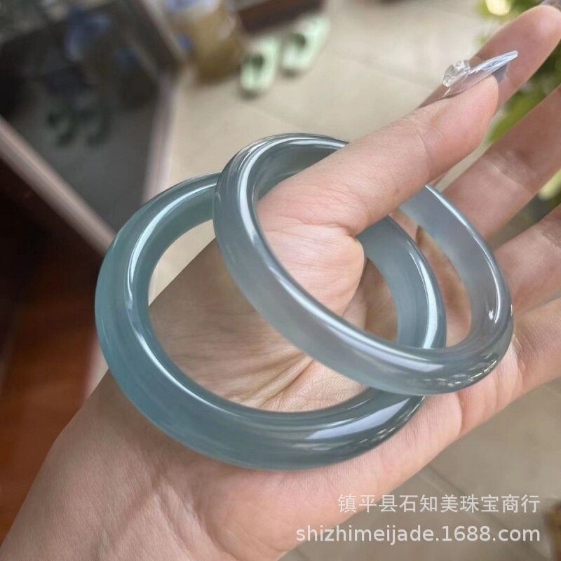 Жесткий браслет, халцедон, агат