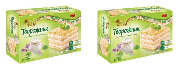 Торт Черемушки, Творожник, 400 гр, 2 шт