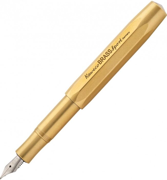 Kaweco 10000916 Перьевая ручка kaweco brass sport, gold (перо ef - 0.5 мм)